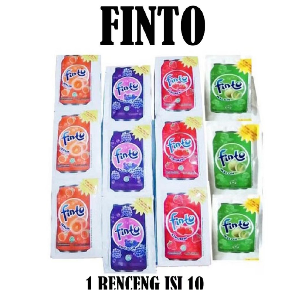 Jual FINTO MINUMAN SERBUK RASA BUAH // 1 RENCENG 10 PCS | Shopee Indonesia