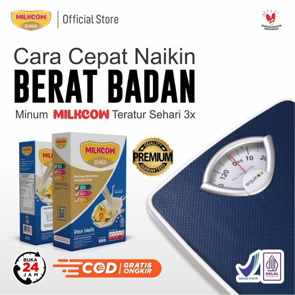 Jual MILKCOW SUSU SAPI FULL CREAM BUBUK PENGGEMUK BADAN ANAK - DEWASA ...