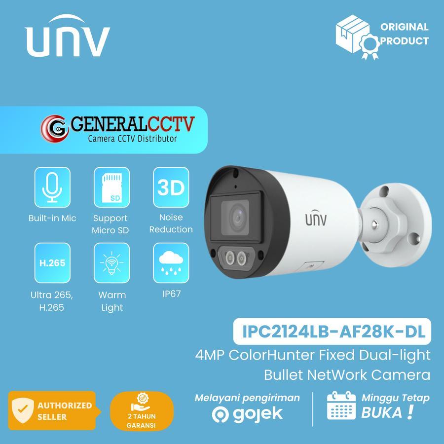 Jual Uniview IP Camera IPC2124LB-AF28K-DL 4MP IP Camera UNV ColorHunter Dual-light Bullet Camera ...