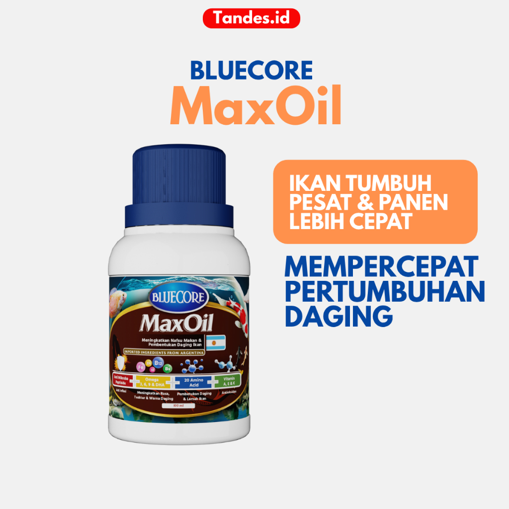 Jual BLUECORE MAX OIL – Vitamin Ikan untuk Nafsu Makan & Daging Lebih ...