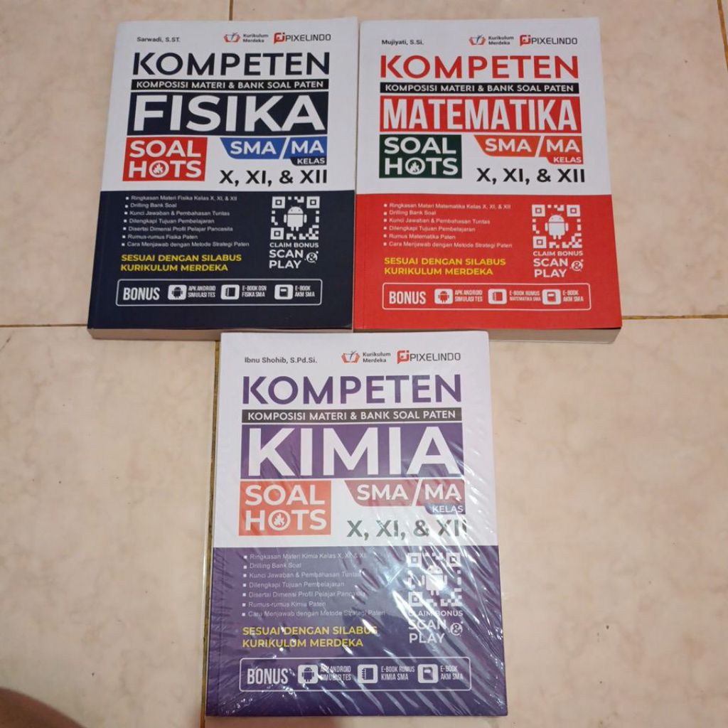Jual pixelindo kompeten fisika/matematika/kimia kelas X/XI/XII | Shopee Indonesia