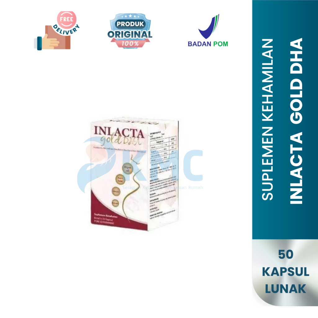 Jual Inlacta Gold DHA Suplementasi DHA Ibu Hamil 50 Kapsul Lunak ...