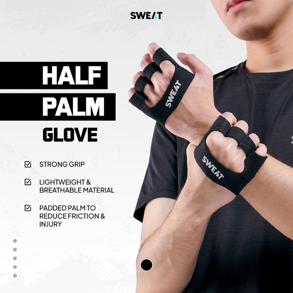 Jual SWEAT - Half Palm Glove | Sarung Tangan Gym - Half Gym Glove ...