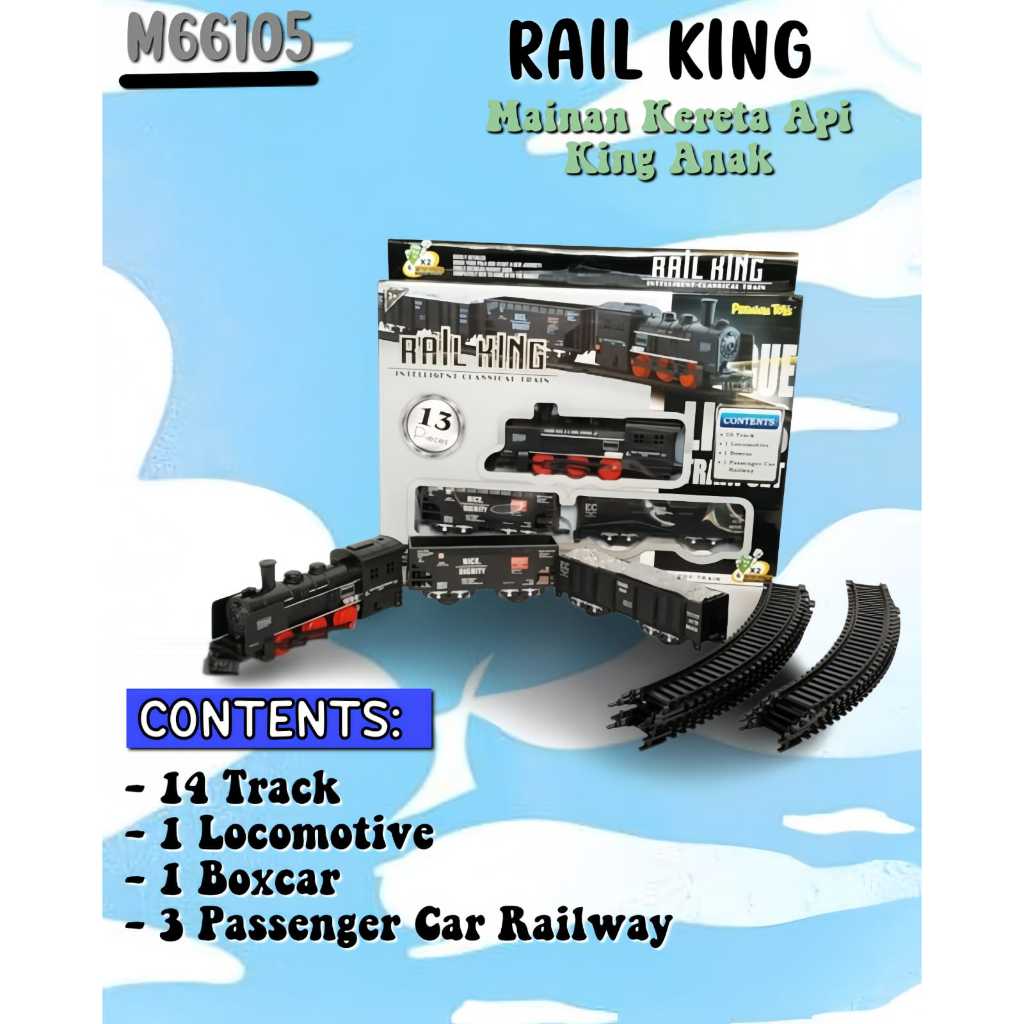 Jual Mainan Anak Rel Kereta Api Elektrik Isi 19 Pcs Rail King