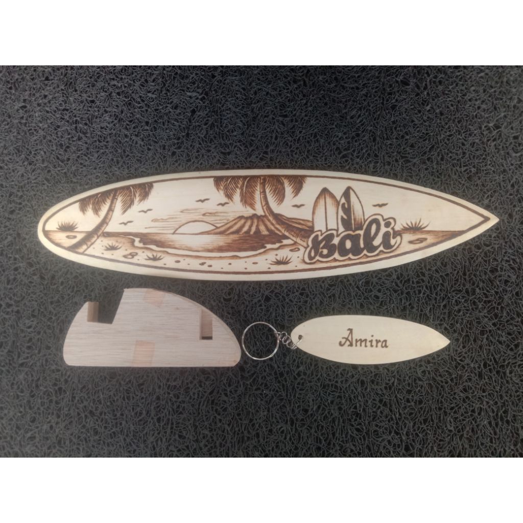 Jual Souvenir pyrography surfing display standart ( surfing pajangan ...