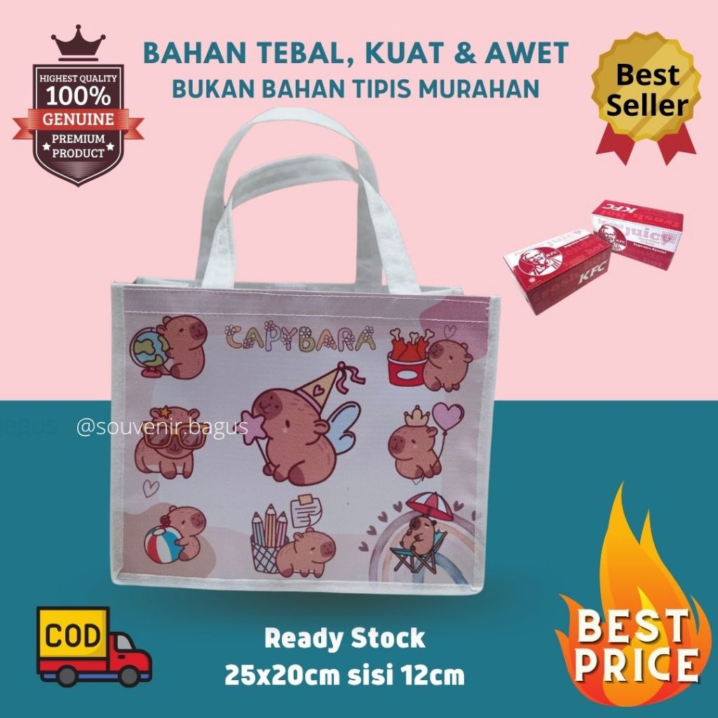 Jual Tas Ultah Anak Capybara Souvenir Ulang Tahun kapibara animal hewan lucu unik | Shopee Indonesia