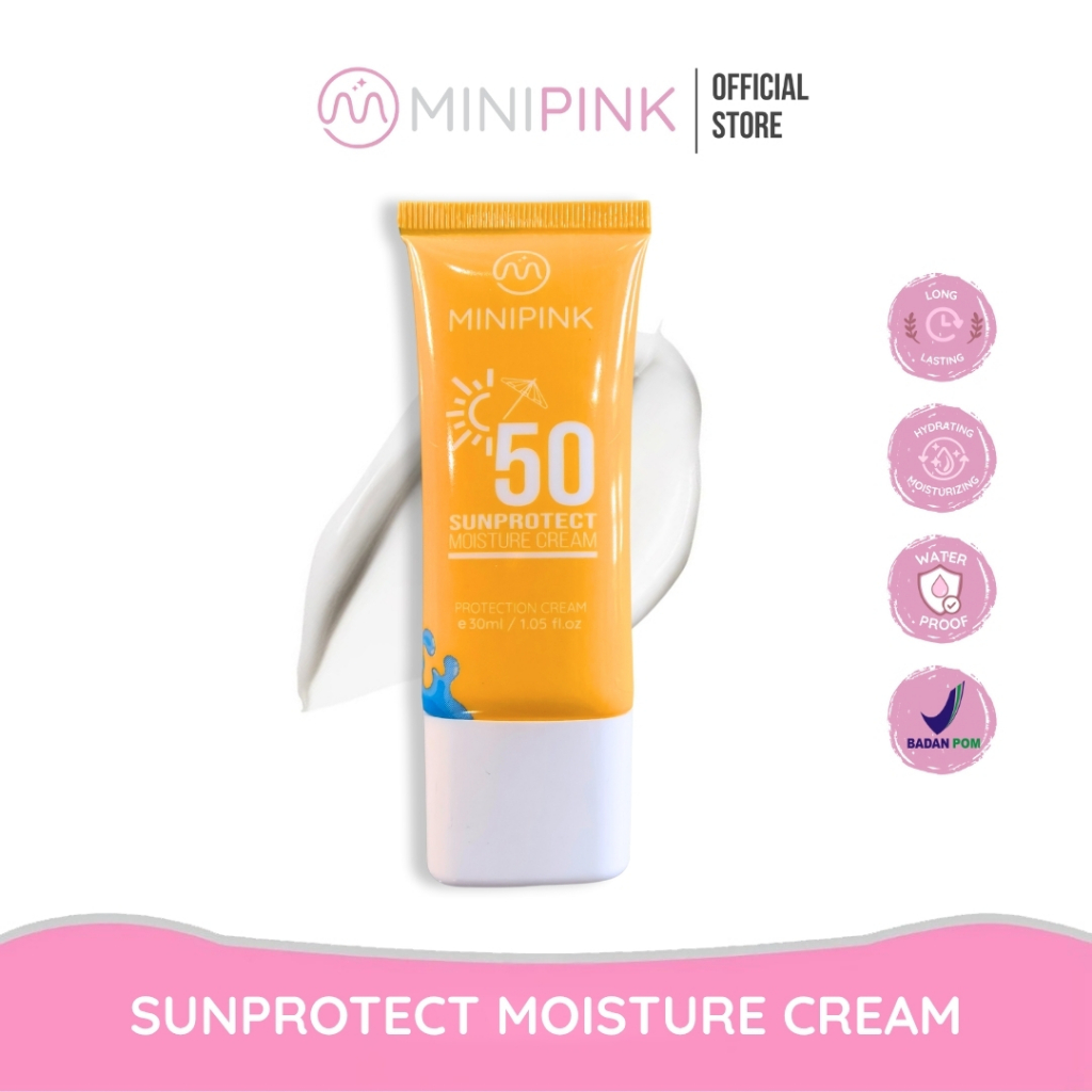 Jual MINIPINK Sun Protect Moisture Cream Sunscreen SPF 50 PA+++ 30ml UV ...