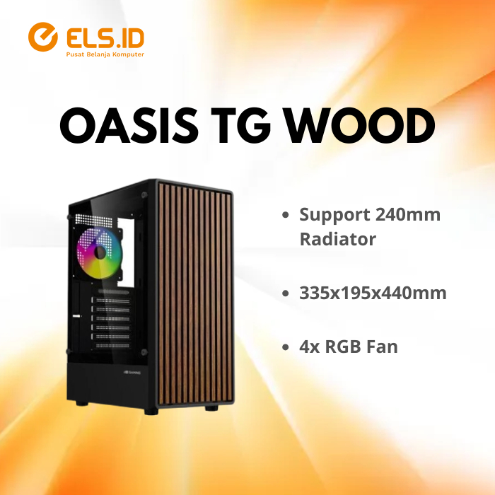 Jual Casing PC Digital Alliance Oasis TG Wood | Shopee Indonesia