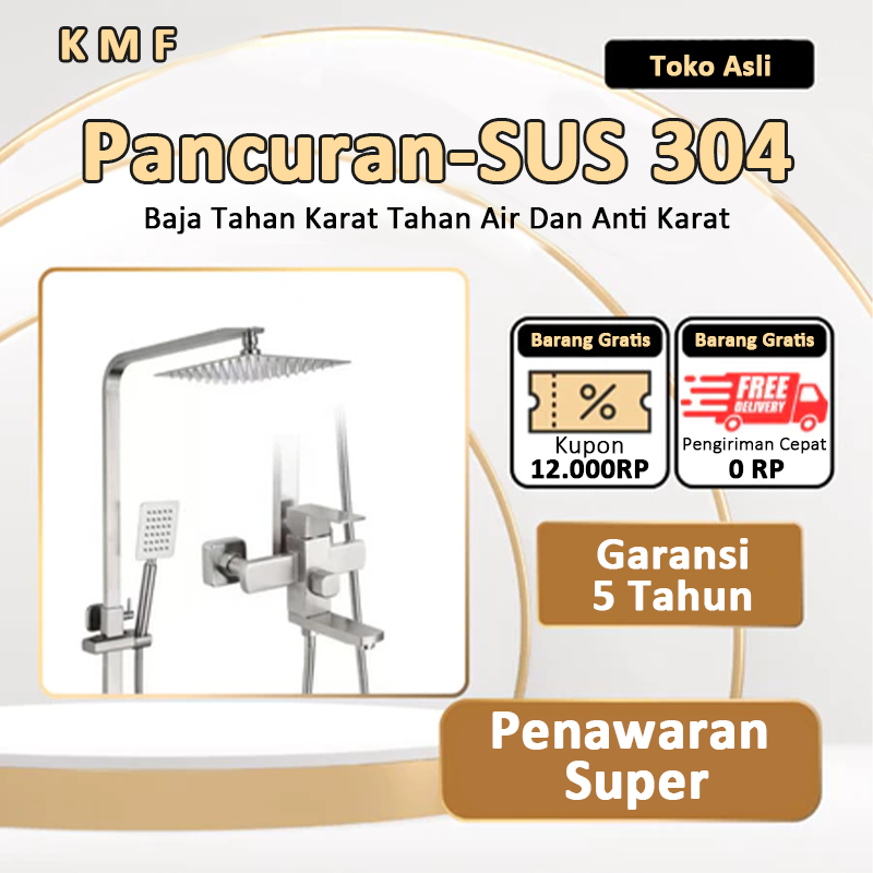 Jual Paket Shower Head Shower Kamar Mandi Full Set Kran Cabang Shower ...