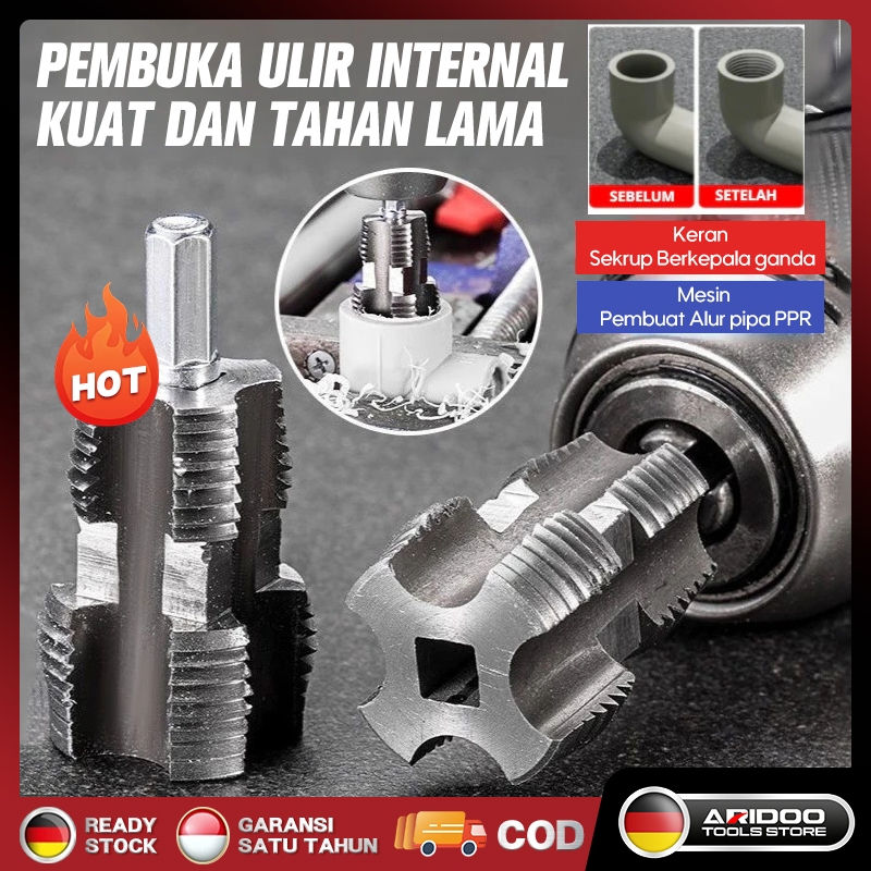 Jual COD/Kirim Dalam 24 Jam 4/6 Pembuka Ulir Internal Pipa Air | Alat ...