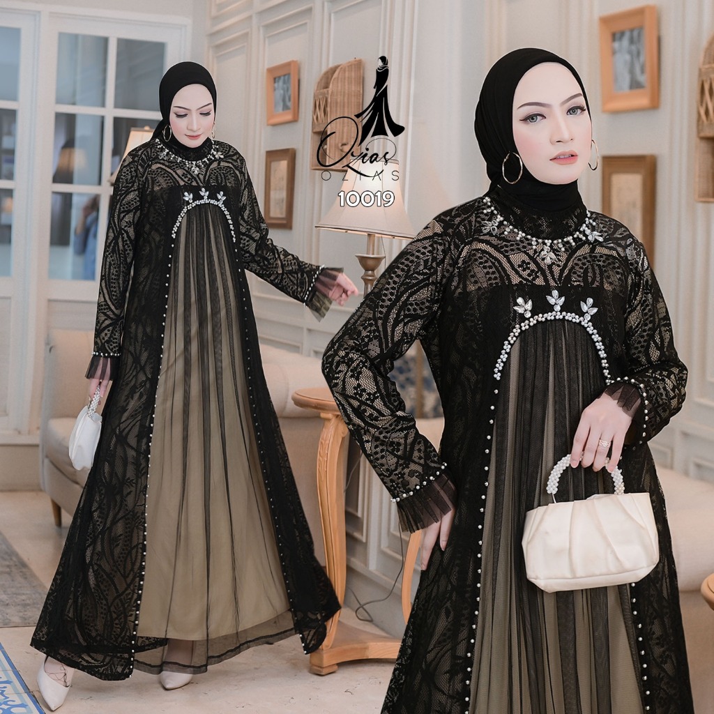 Jual GAMIS BROKAT AZURA OZIAS 10019 LD 105 | Gamis Pesta Wanita | Gamis Cantik Mewah | Shopee ...