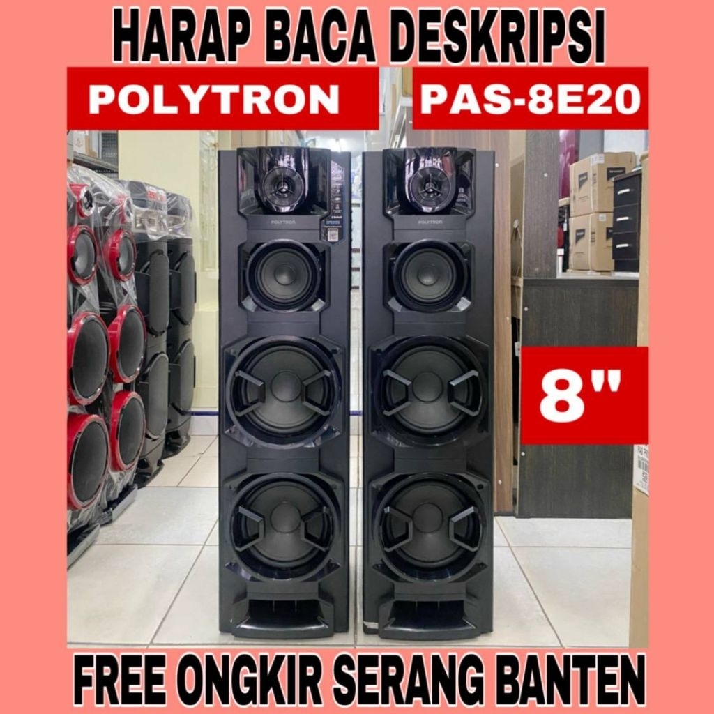 Jual SPEAKER AKTIF POLYTRON PAS 8E20 SUPER BASS UKURAN 8" ( FREE ONGKIR ...
