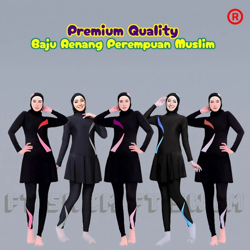 Jual Baju renang muslimah wanita dewasa/pakaian renang remaja perempuan ...