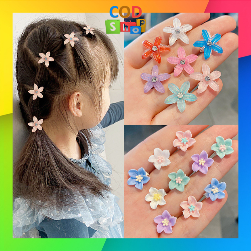 Jual Cod - F6521 Set Klip Rambut 10 Pcs / Jedai Mini Motif Bunga / Hair ...