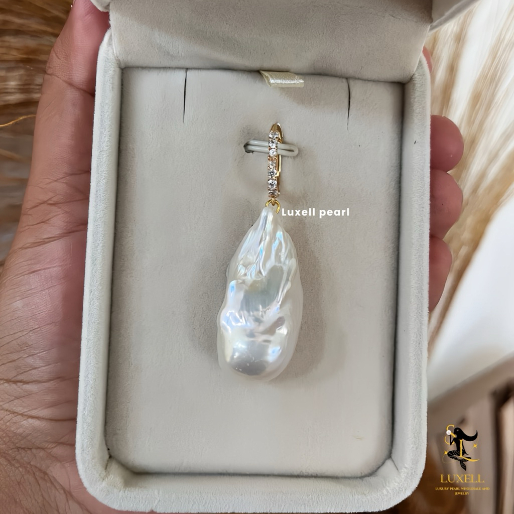 Jual Liontin Mutiara Air Tawar Barok Asli Bersertifikat | Shopee Indonesia