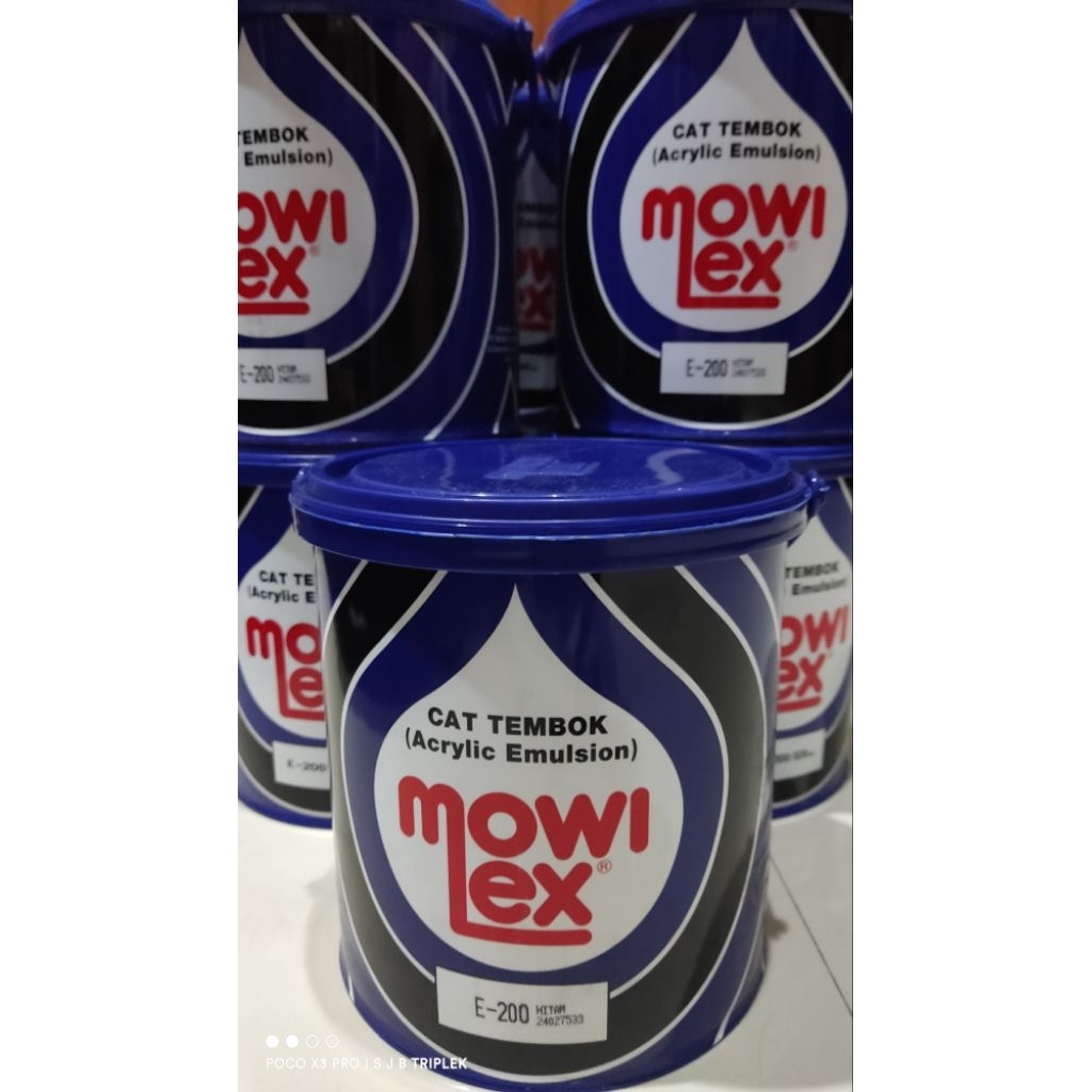 Jual MOWILEX CAT TEMBOK INTERIOR 2,5 Ltr Warna hitam E200 | Shopee ...
