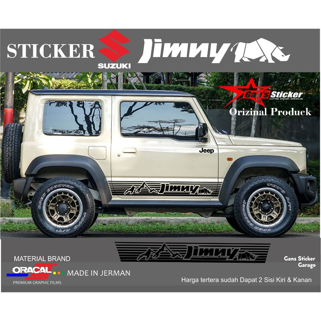 Jual Sticker mobil jeep Jimny Rubicon dll sticker universal mobil Jimny ...
