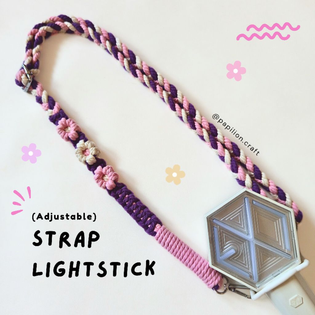 Jual (ADJUSTABLE) BODY STRAP LIGHTSTICK / MACRAME STRAP BAG / Tali Tas ...