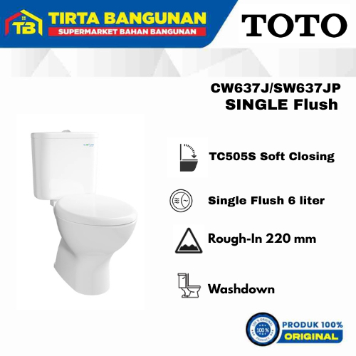 Jual TOTO CW637J SW637JP TC505S CLOSET / KLOSET / TOILET / WC DUDUK ...