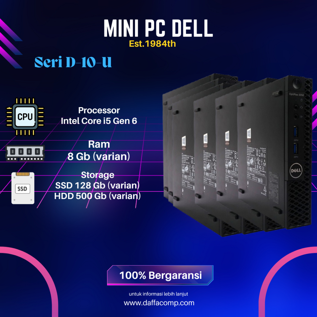 Jual Mini PC Dell D10U Core i5-6500T, Gen 6, Ram 8gb - Core i5 Geb 6 ...