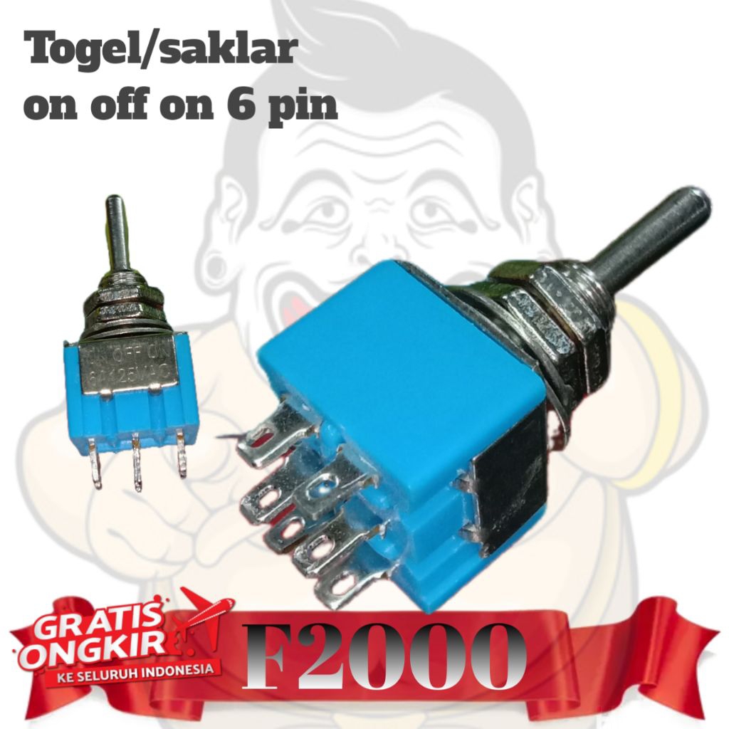 Jual Saklar Switch Toggle ON OFF ON 6 pin / 6 kaki | Shopee Indonesia
