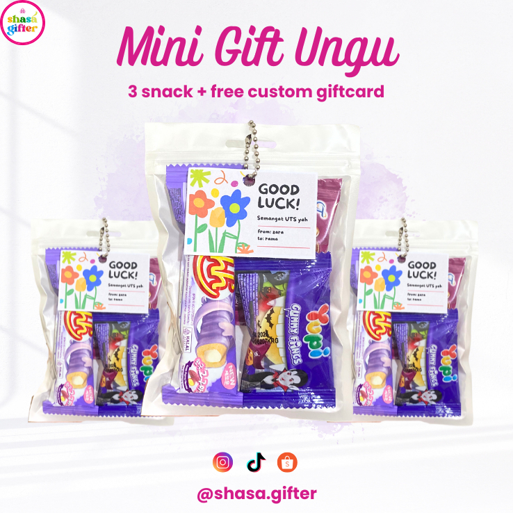 Jual Mini Gift Snack Ungu untuk Afeksi UTS, UAS, Kuesioner, Ulang Tahun ...
