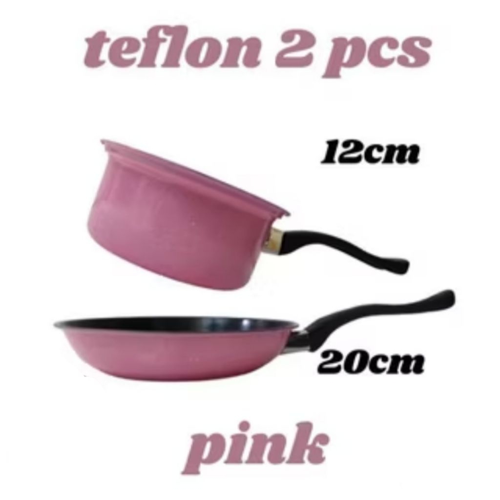 Jual Teplon milkpan impor warna 2in1 anti lengket | Shopee Indonesia