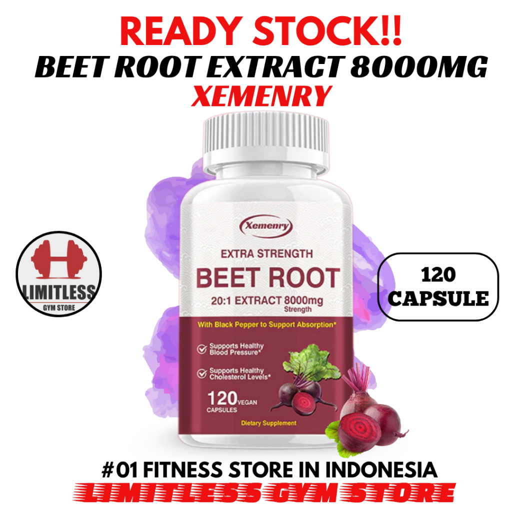 Jual (PROMO!) Xemenry USA BEETROOT Extract 400mg 120 Kapsul - Betaine ...