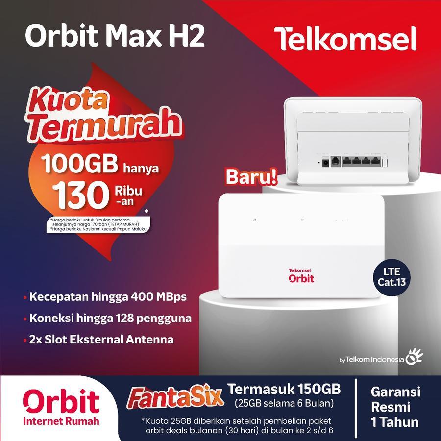 Jual Modem Router 4G MiFi WiFi Telkomsel Orbit MAX H2 WIFI 4G LTE 150GB ...