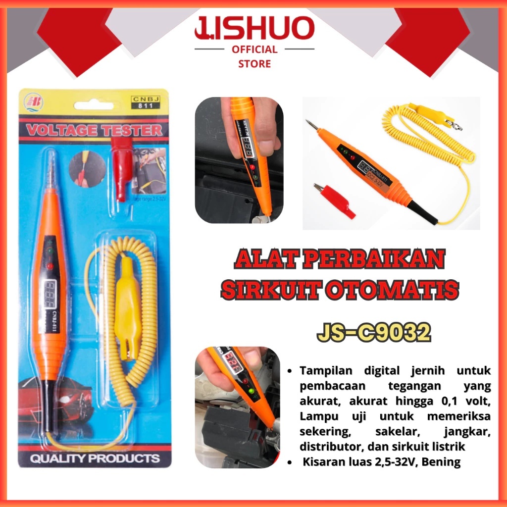 Jual JISHUO TESPEN DC 2.5-32V LED CKP PULSER PENGISIAN / VOLTAGE TESTER ...