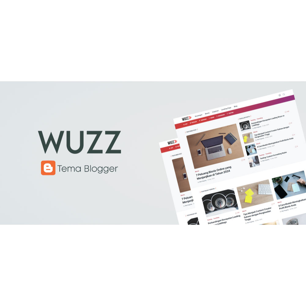 Jual Wuzz Template Blogger Premium | Shopee Indonesia