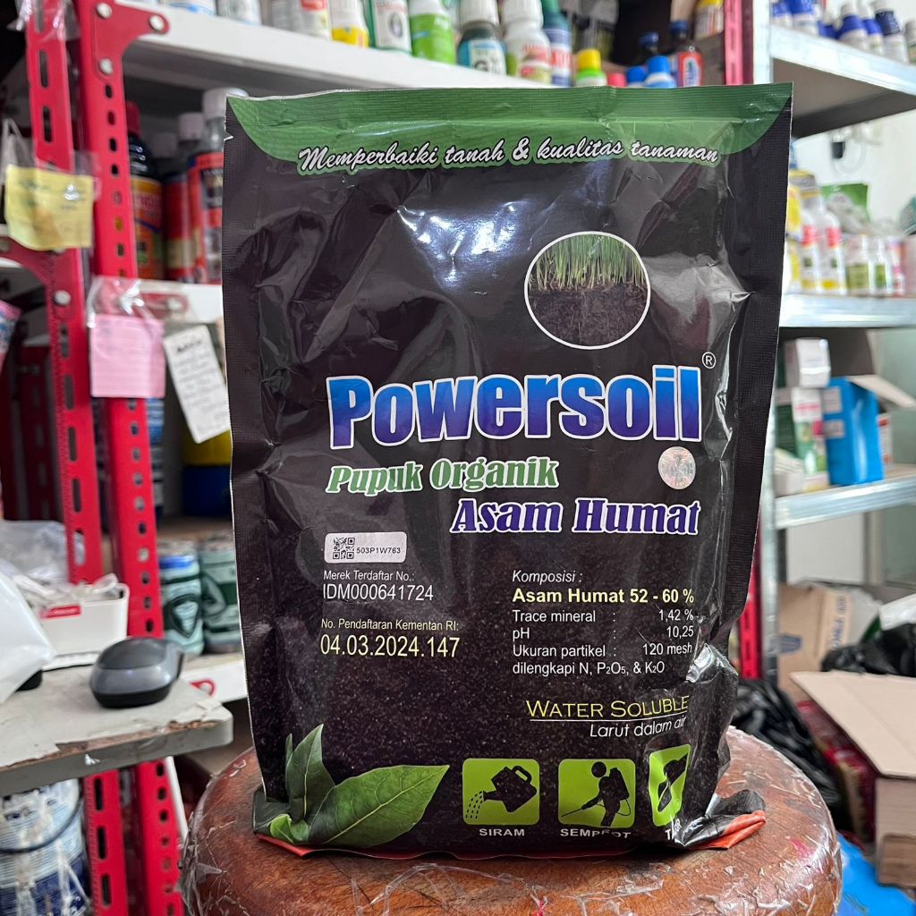Jual Powersoil Asam Humat Pupuk Organik Pembenah Penyubur Tanah Humic Acid Premium Grade 1 kg ...