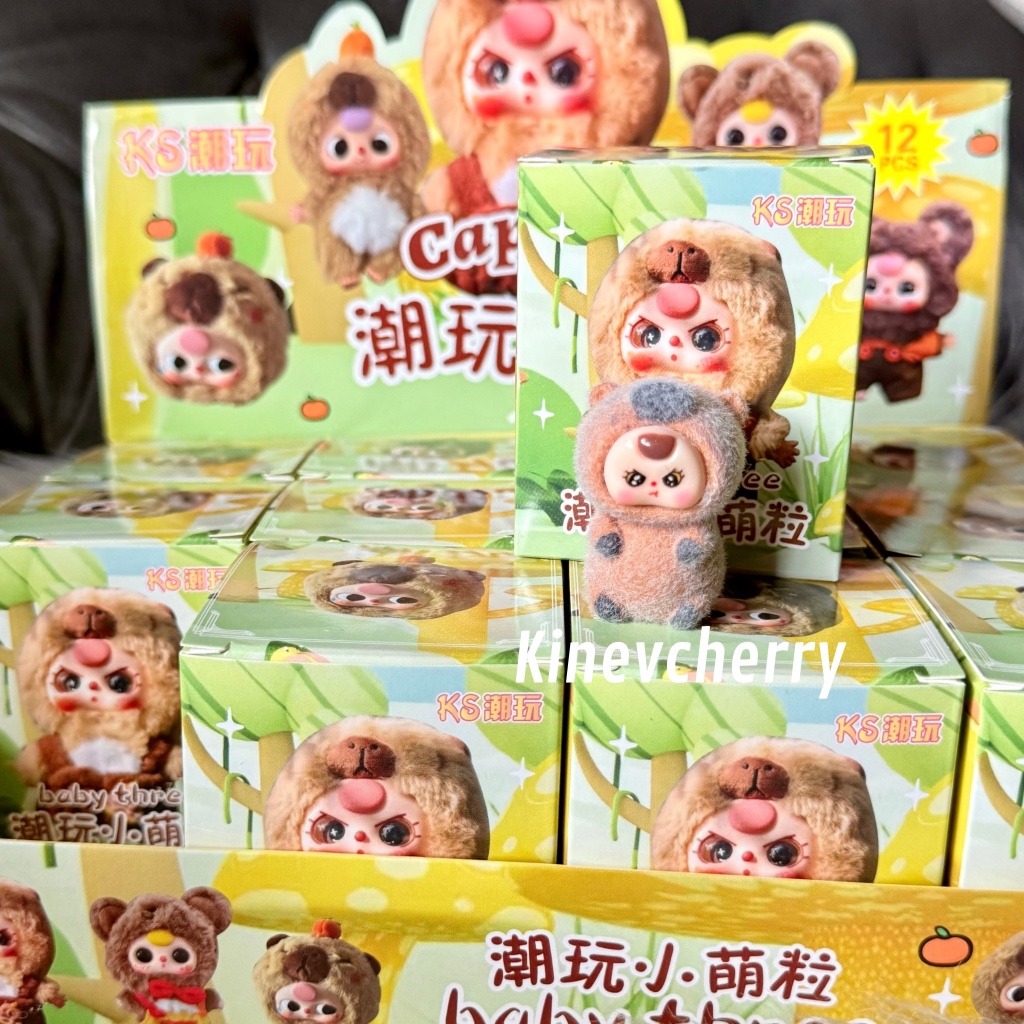Jual Blindbox Baby Three Capybara Costume Pop Bean Figure Bludru ...
