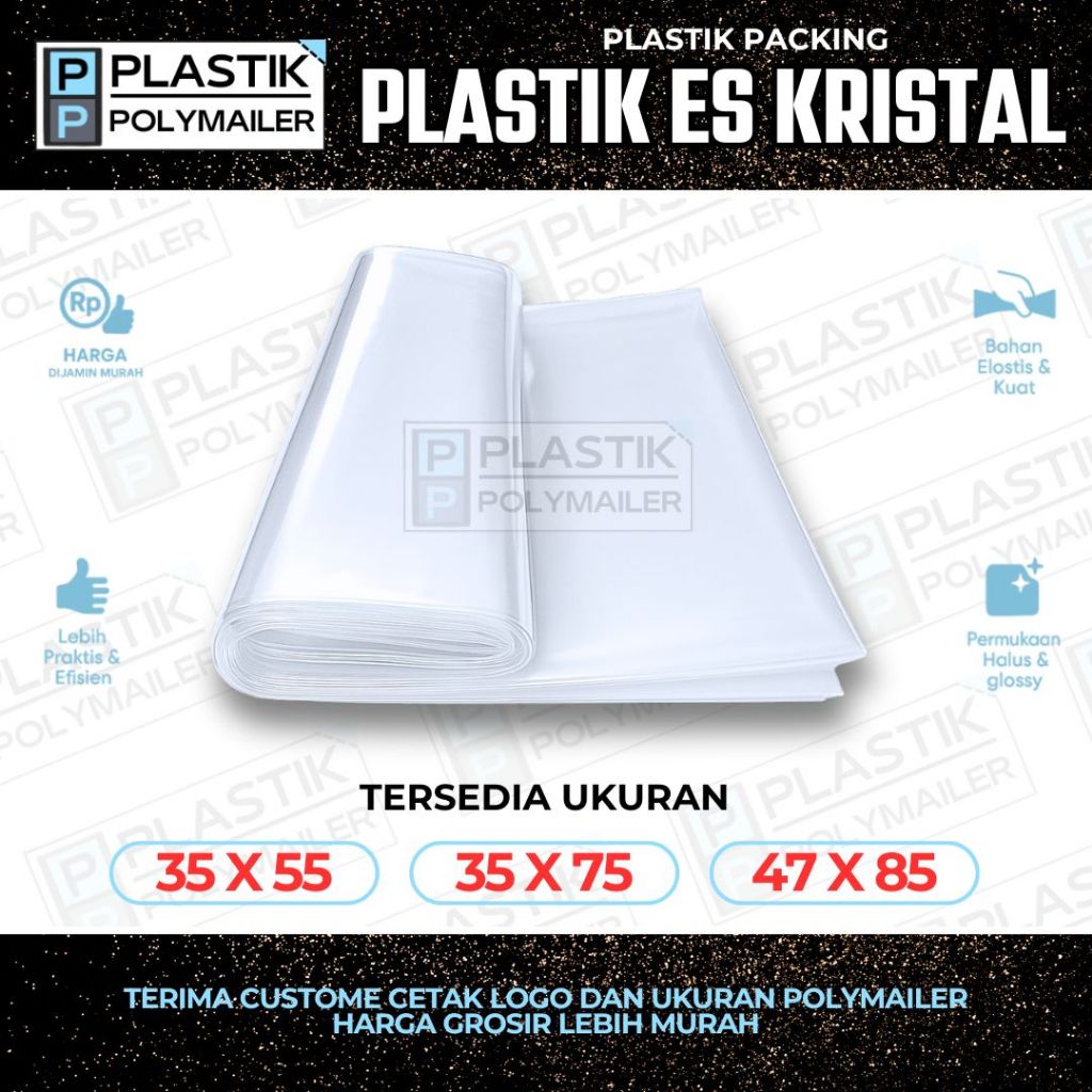 Jual Plastik Es Batu/ Plastik Es Kristal 1 Pack = 1 KG Bahan PE ORI ...