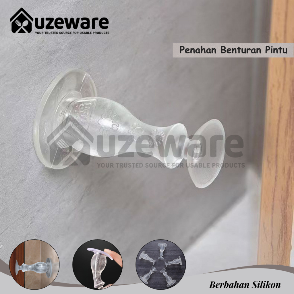 Jual Uzeware Door Stopper Silikon Tanpa Bor | Penahan Pintu Vakum ...