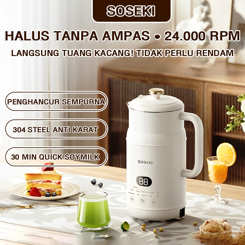 Jual Soseki Mesin Susu Kacang Otomatis 600ML/1000ML - 8 Menu Premium ...