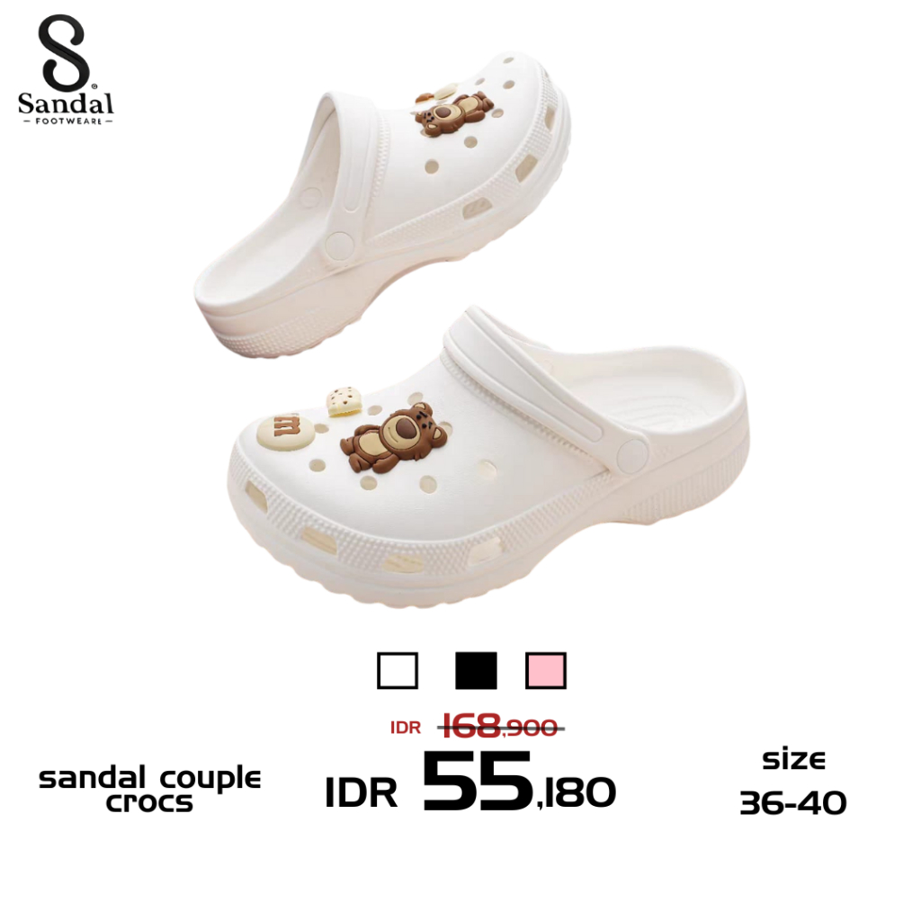 Jual Sandal Classic Clog Unisex Sendal Wanita Medis Perawat Kodok Baim ...