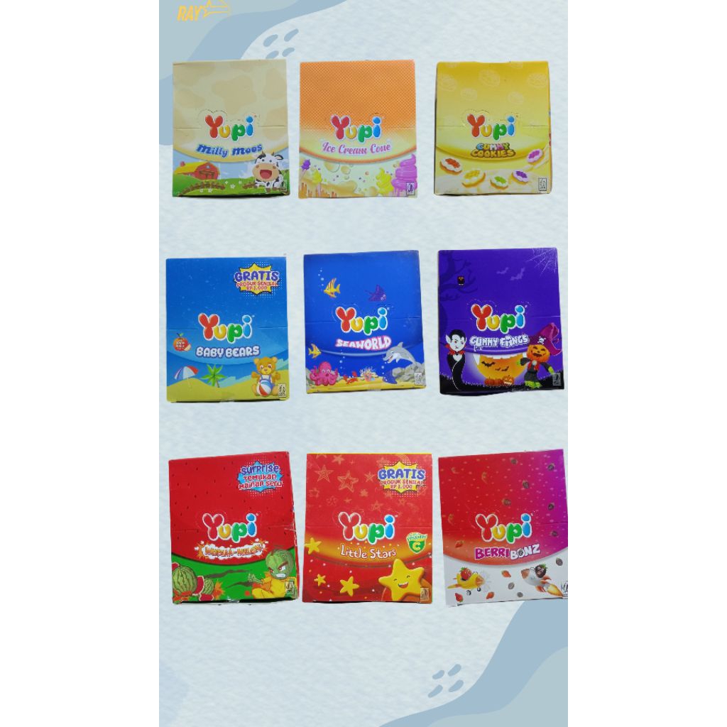 Jual All Varian Yupi isi 24 pcs 144 gram & 120 gram | Shopee Indonesia