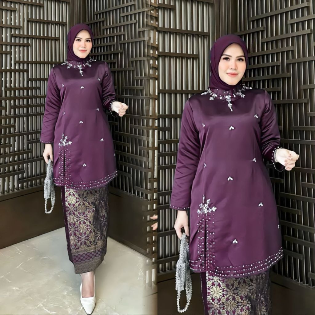 Jual COD NEW TERMURAH SET KURUNG MELAYU PAYET SATIN BRIDAL ,BAJU KURUNG ...