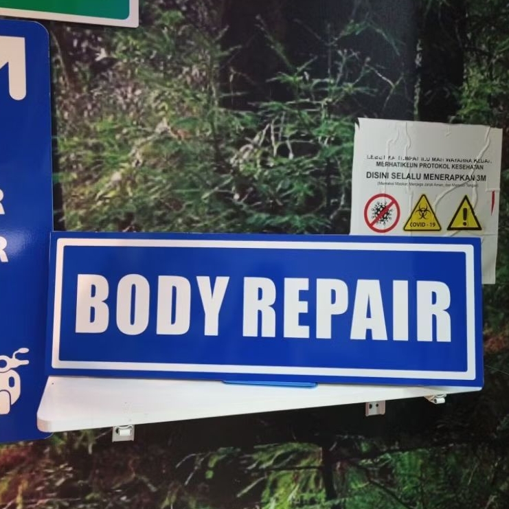 Jual sign Body repair uk 60x20 cm bahan ACP 3mm | Shopee Indonesia