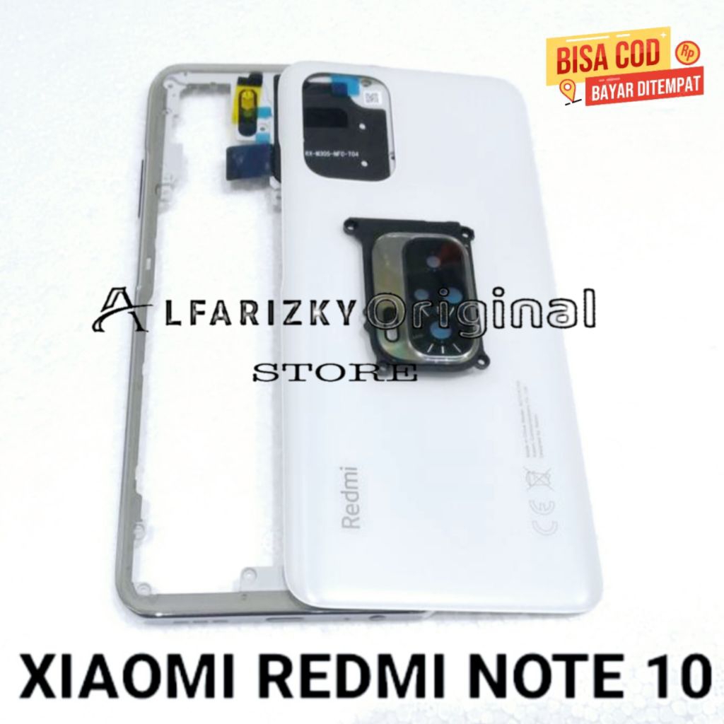 Jual Xiaomi Redmi Note 10 4G - Casing Fullset Backdoor + Bezel Tulang Rangka Kesing Fulset ...