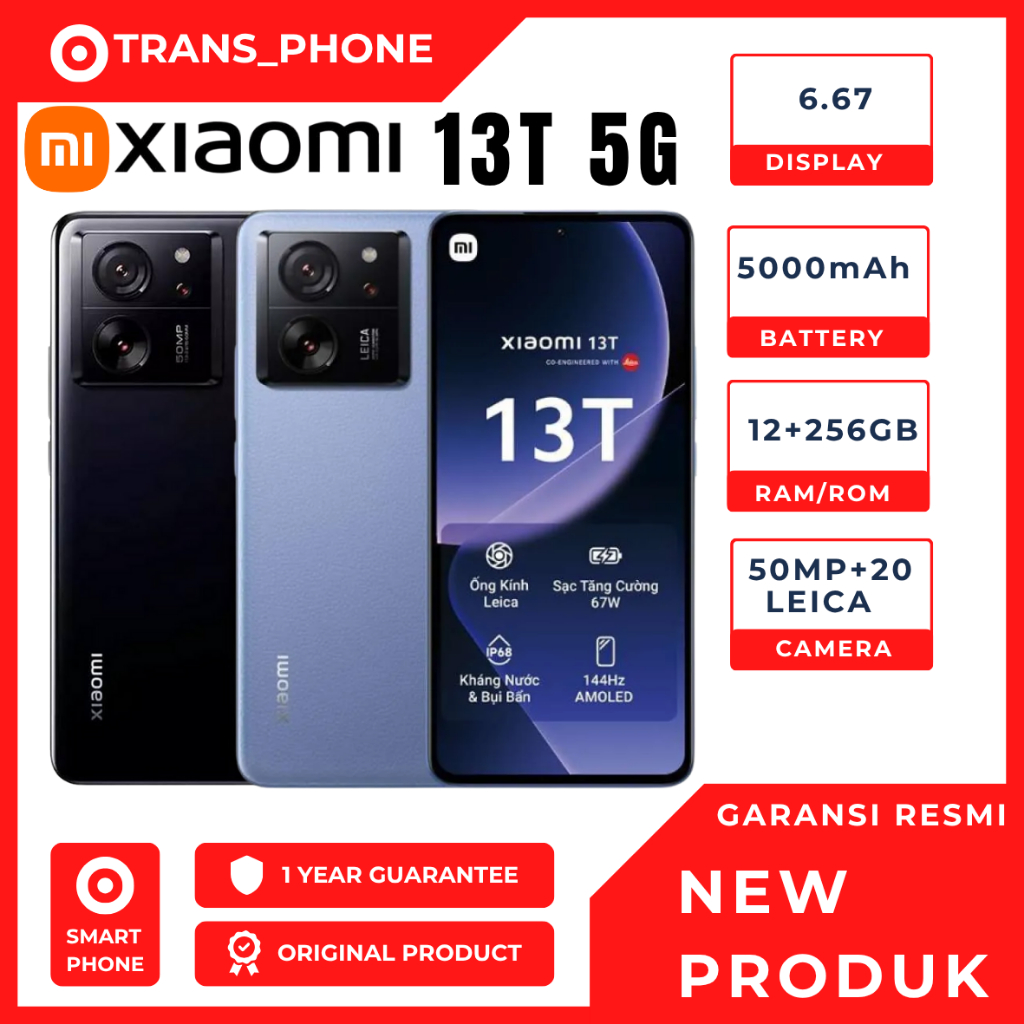Jual Xiaomi Mi 13T 5G 12/256GB AMOLED Display GARANSI RESMI XIOAMI ...