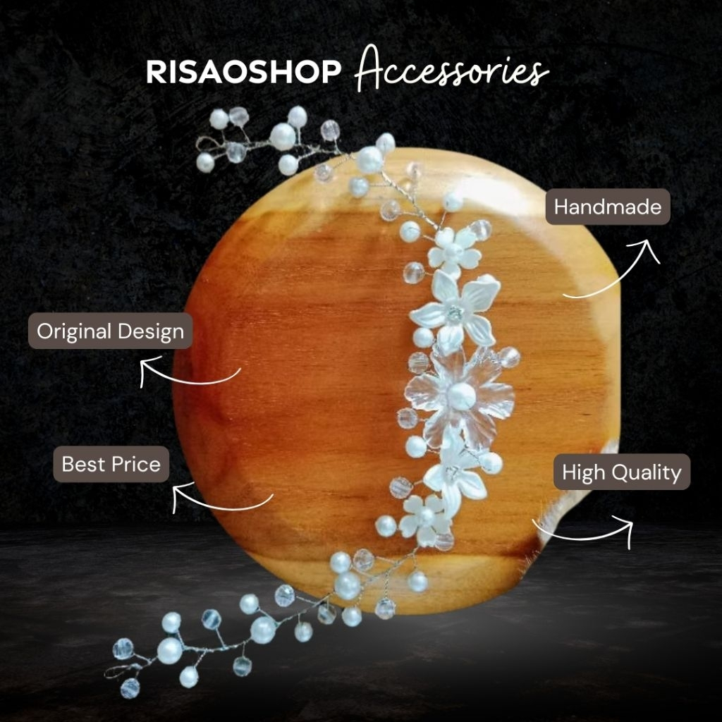 Jual Headpiece | bando | bandana manik manik | mahkota tiara rambut ...