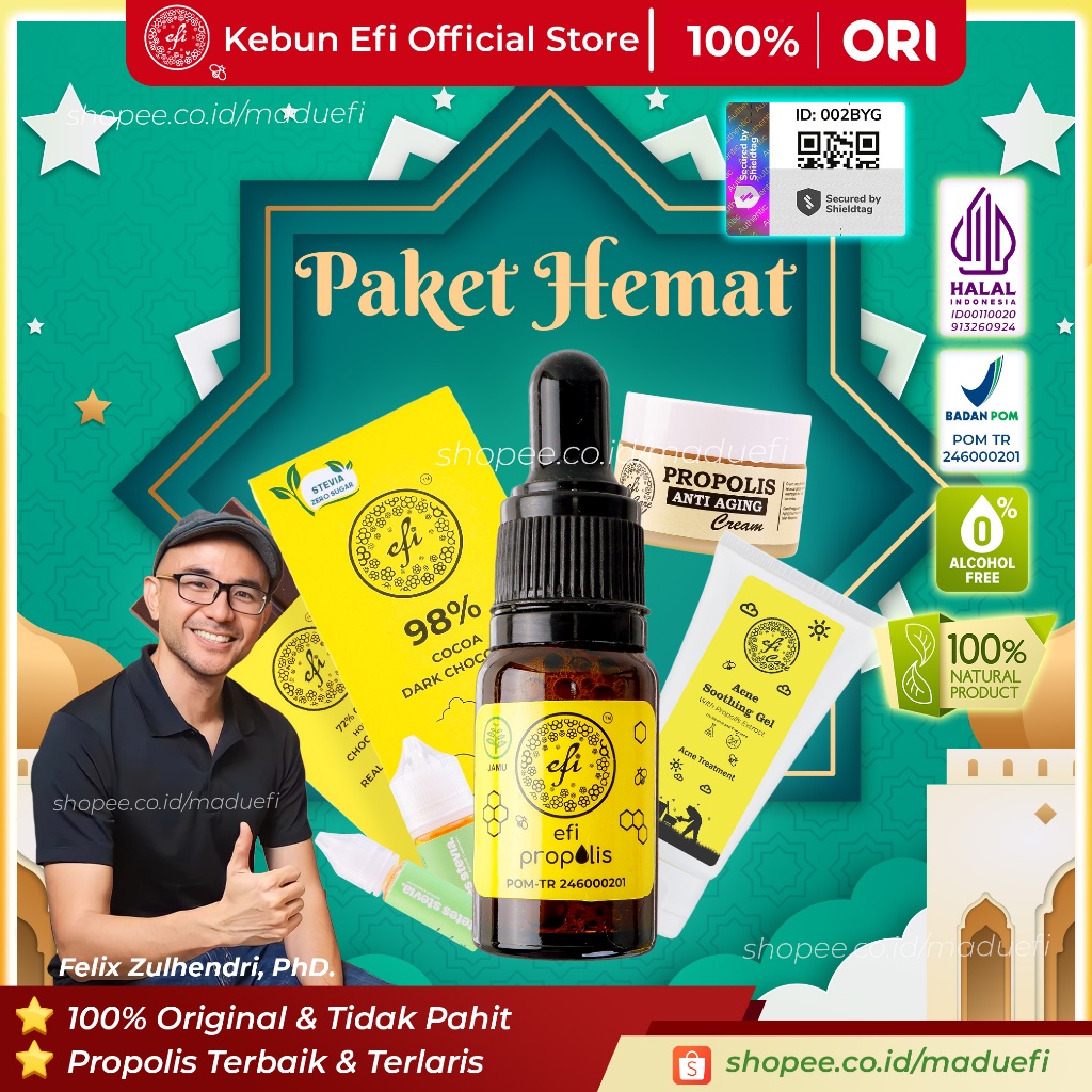 Jual PAKET HEMAT EFI Propolis 10ml by Kebun Efi (Efi Combo) | Shopee ...