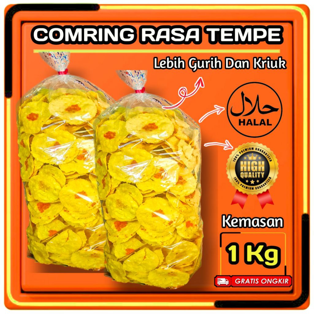 Jual Comring Isi Tempe 1kg / Kecimpring Singkong Rasa Tempe / Murah ...