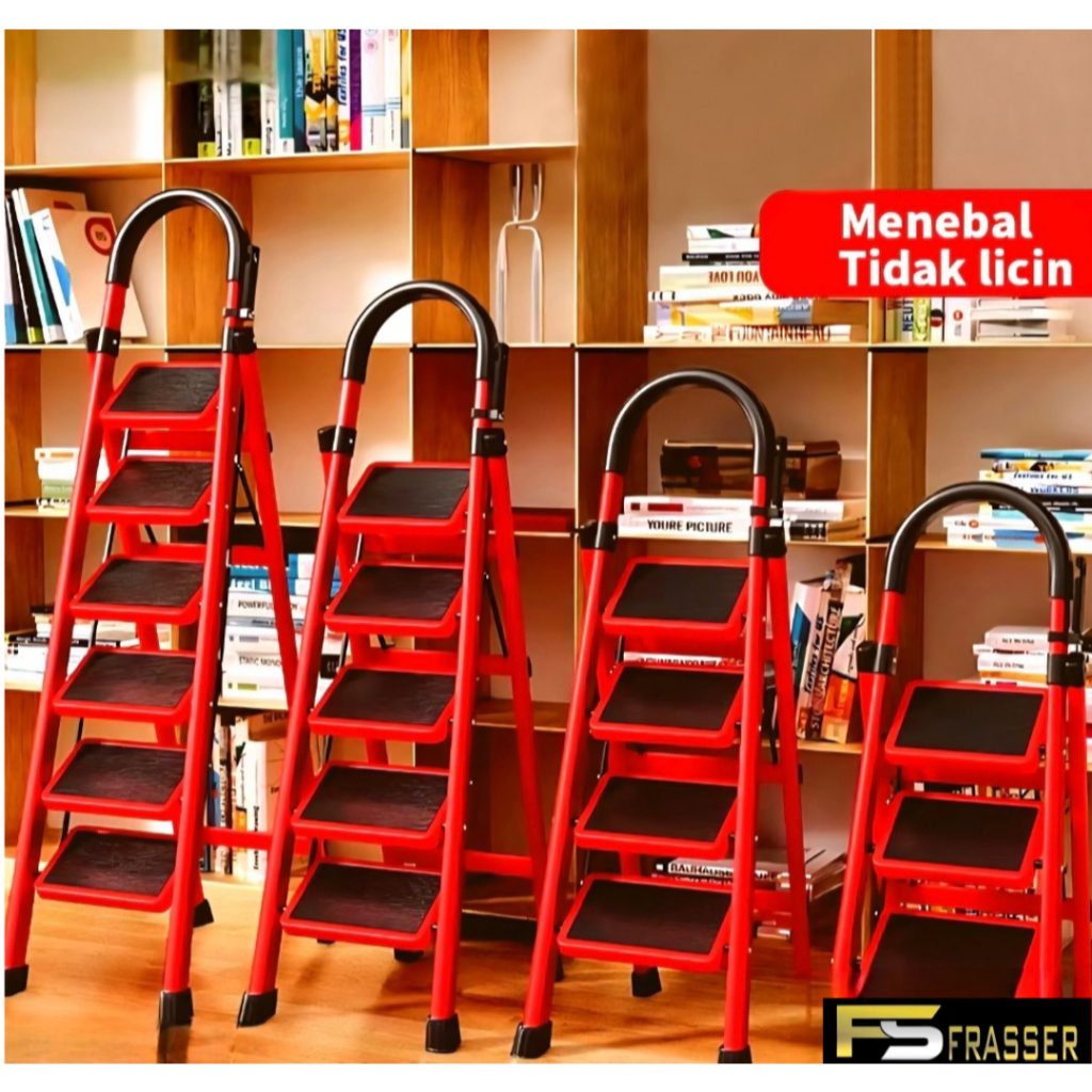 Jual Frasser Tangga Rumah Lipat Tangga Besi Lipat 3/4/5/6/7/8 Langkah Household Steel Ladder TNG ...