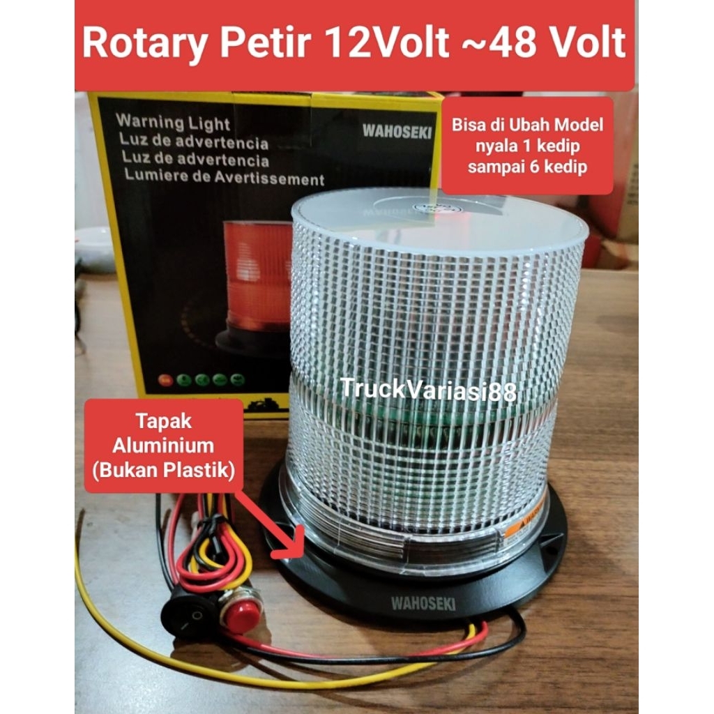 Jual Lampu Rotary Petir Xenon 6 Model Kedipan 12Volt~48 Volt,Logo ...