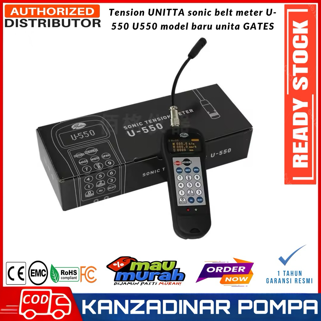 Jual Tension UNITTA sonic belt meter U-550 U550 model baru unita GATES ...