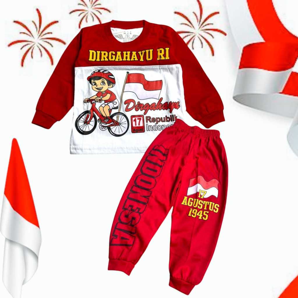 Jual Baju Merah Putih Anak Perempuan Laki Ke80 Setelan Kemerdekaan 2025 ...