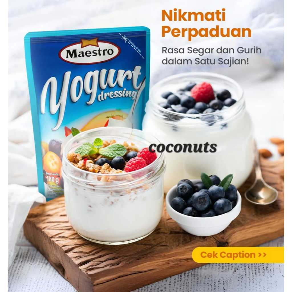 Jual Maestro Yogurt Dressing 180gr Pouch / Mayo Salad Buah | Shopee ...